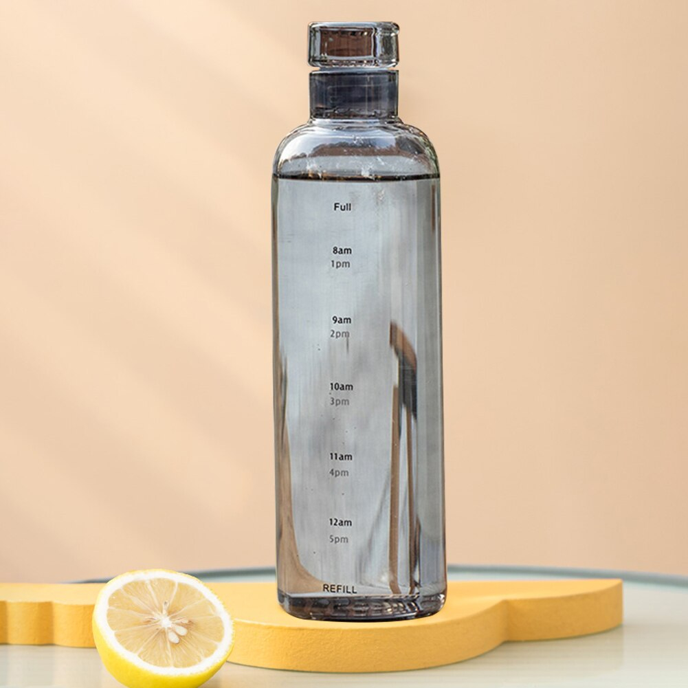 Acrylic Water Bottle with Hours Scale to Motivate Water Drinking – Cairo99