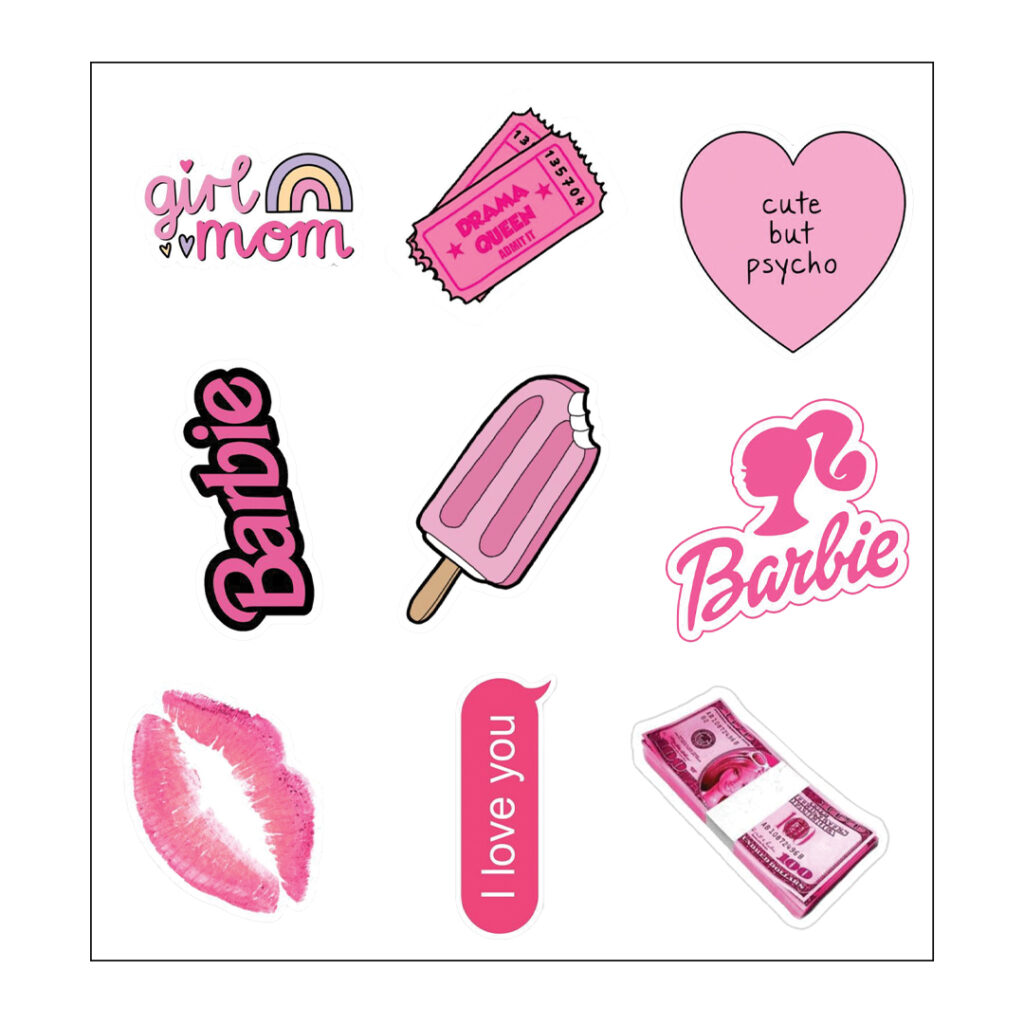 Barbie Vinyl Sticker Pack Reusable & Waterproof – Cairo99