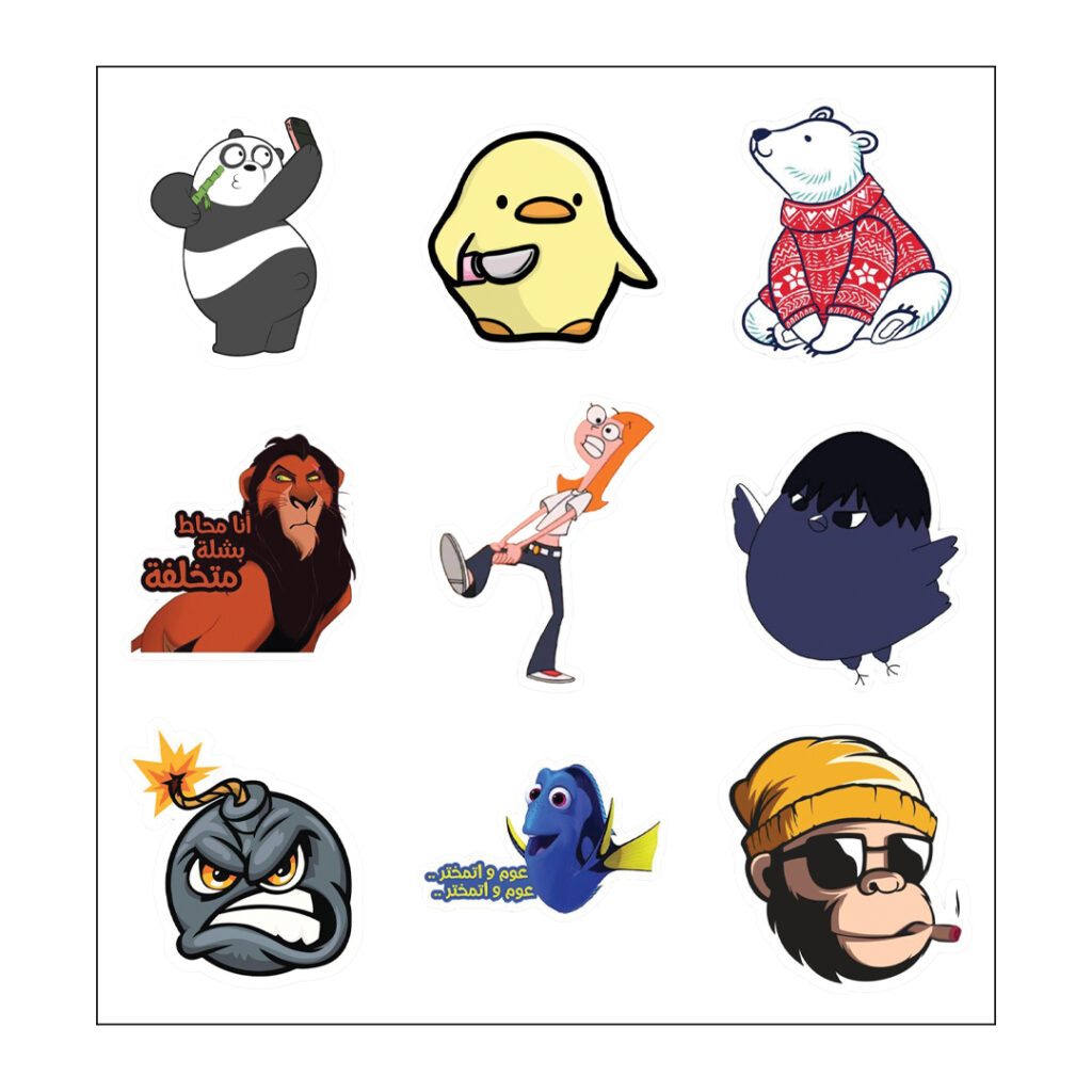 Cartoon Lovers Vinyl Sticker Pack Reusable & Waterproof – Cairo99