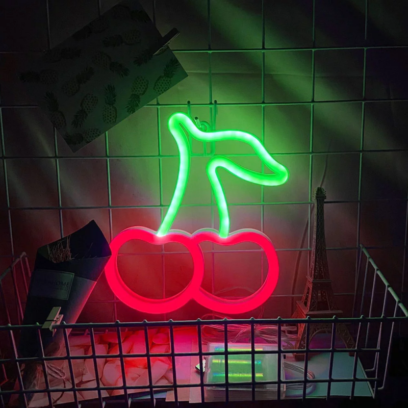 Cherry Fruit Neon Led Light Sign Art Decor 45*35 Cm – Cairo99