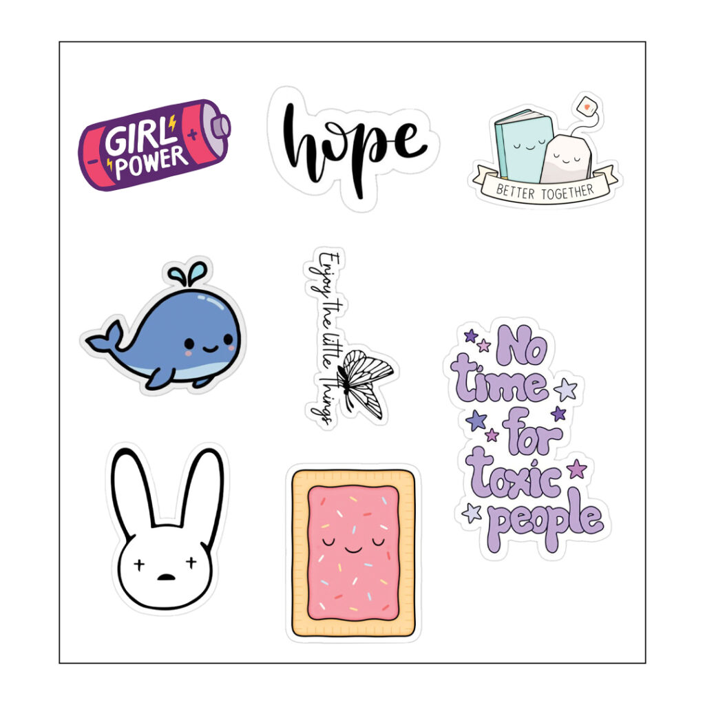 Cute Stickers Vinyl Sticker Pack Reusable & Waterproof – Cairo99