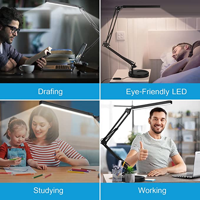 Desk & office Lamp with Stretchy Arm & 3 Light Colors – Cairo99