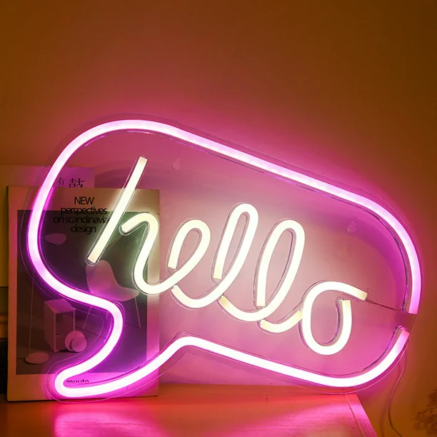 Hello Neon Led Light Sign Art Decor – Cairo99