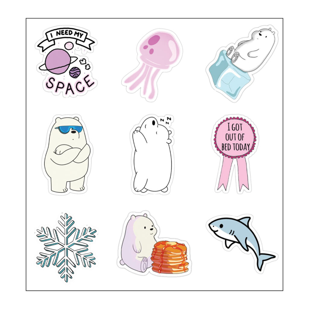 Ice Bear Vinyl Sticker Pack Reusable & Waterproof – Cairo99
