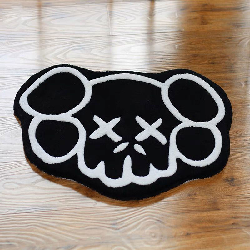 KAWS Face Fluffy Bedroom Rug – Cairo99