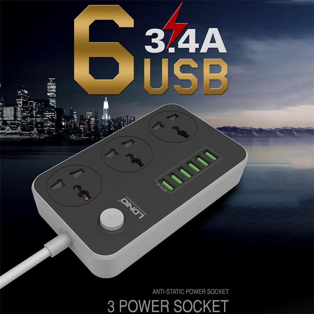 Power Socket 3 Plugs & 6 USB Outlets – Cairo99