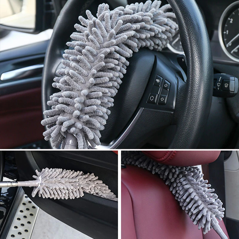 مساحة وزعافة 3 رؤوس 2.5 متر لتنظيف الأسقف و الوصول للاماكن المرتفعة بسهولة بيد قابلة لتعديل ...