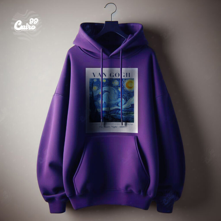 Vincent van Gogh Oversized Hoodie – Purple – Cairo99